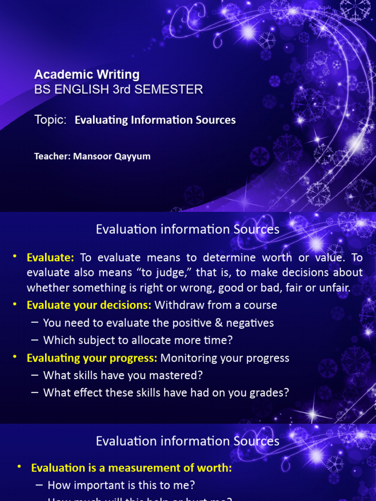 Week 2 Critical-Evaluating Information Sources | PDF | Primary Sources ...