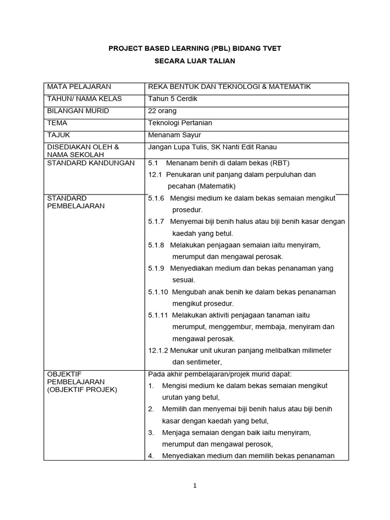 TEMPLATE CONTOH PBL gabungMP | PDF