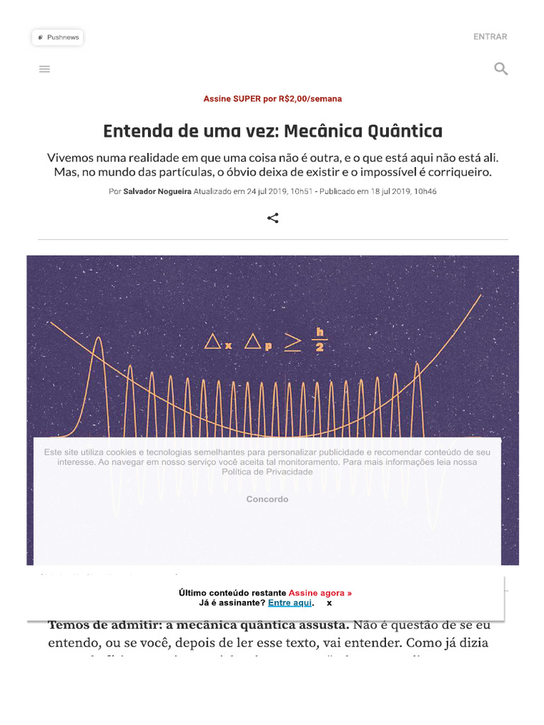 Mecânica Quântica | PDF