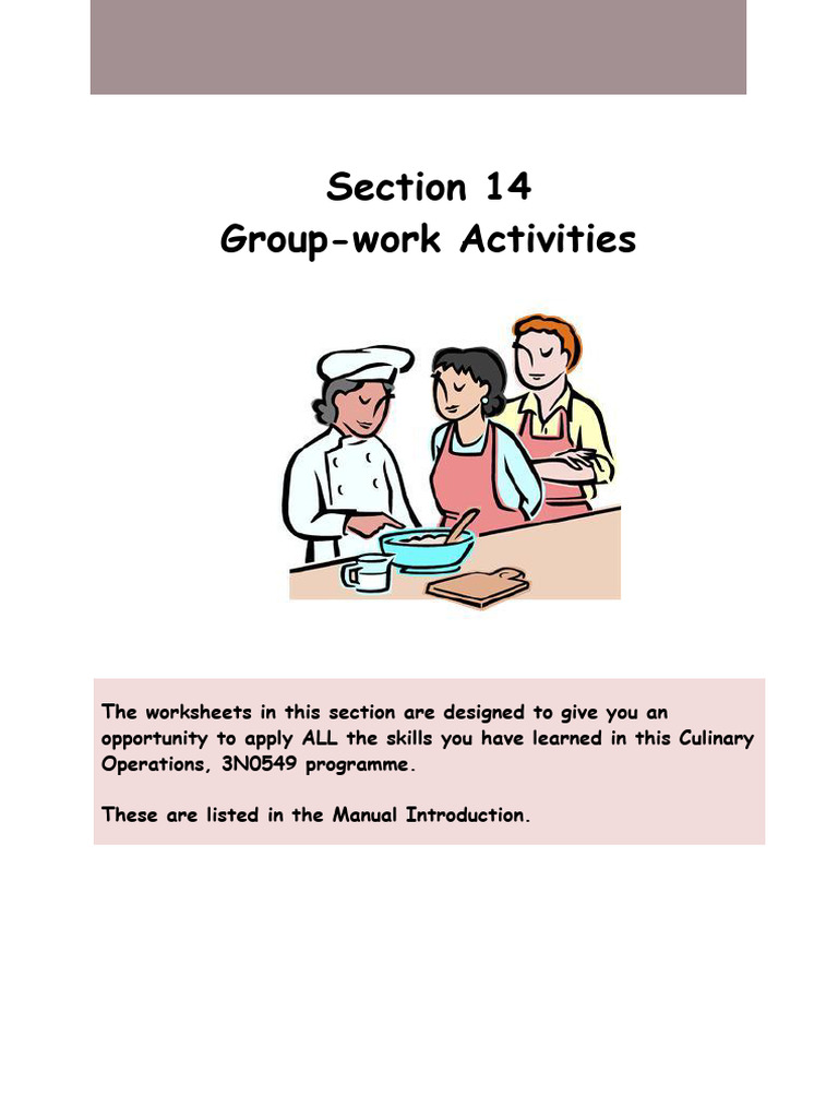 Cookery Worksheets | PDF | Meal | Flour