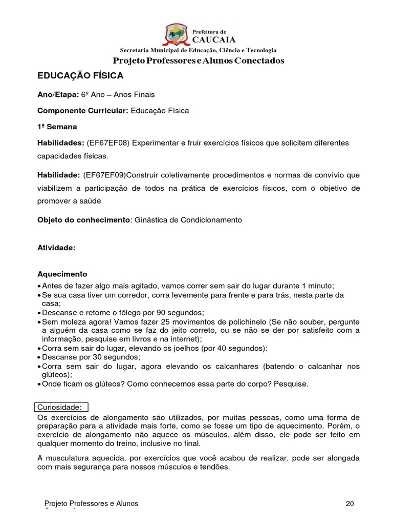6º Ano Educação Física Pdf Educação Física Ginástica 1463