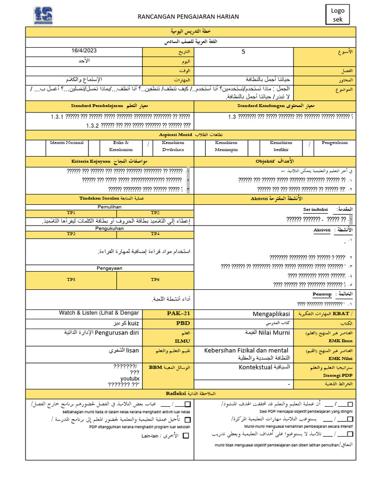 RPH Ba THN 6 - M5 - 2023 Dan 2024 | PDF