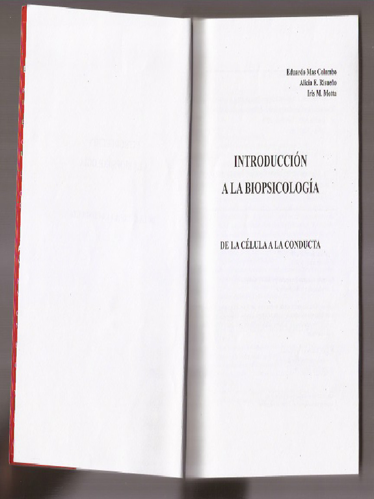 Introduccion A La Biopsicologia MAS COLOMBO | PDF