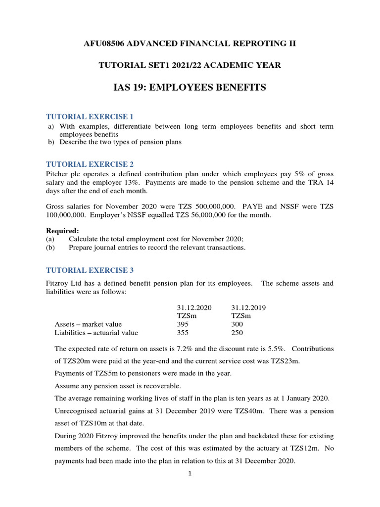 Advanced Financial Reporting: Employee Benefits | PDF | Pension | Defined Benefit Pension Plan