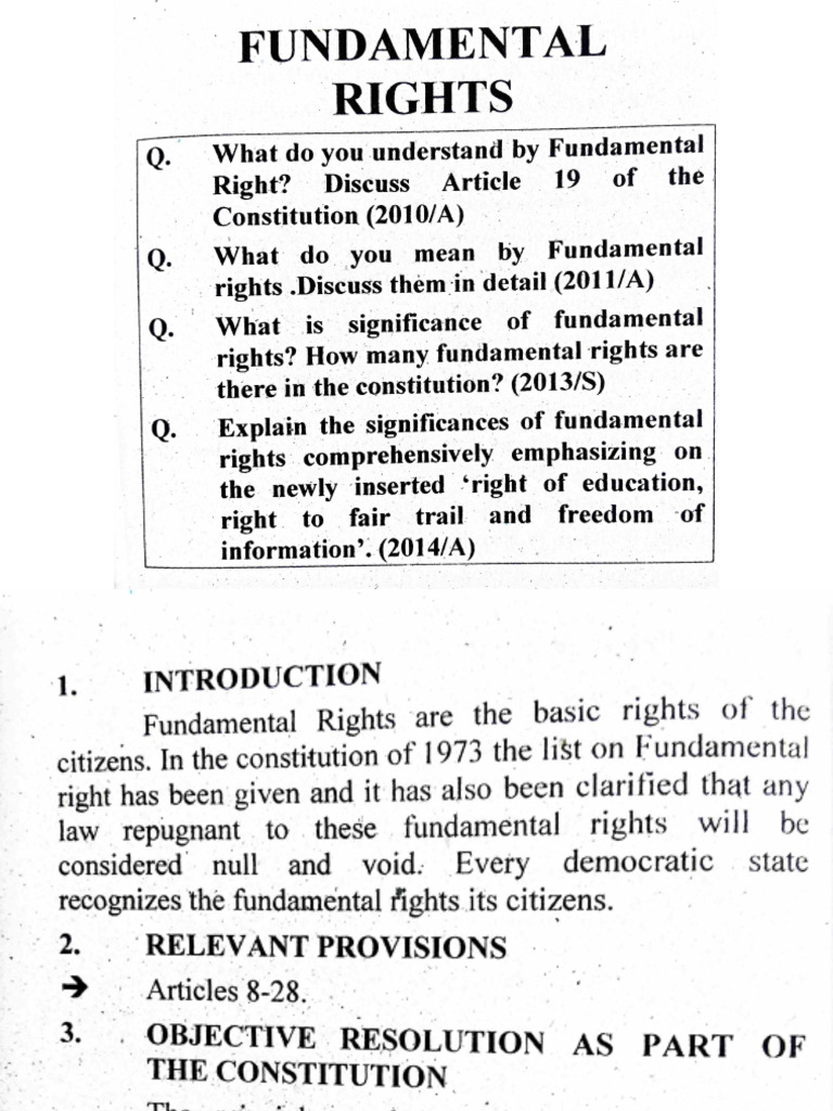 Fundamental Rights | PDF