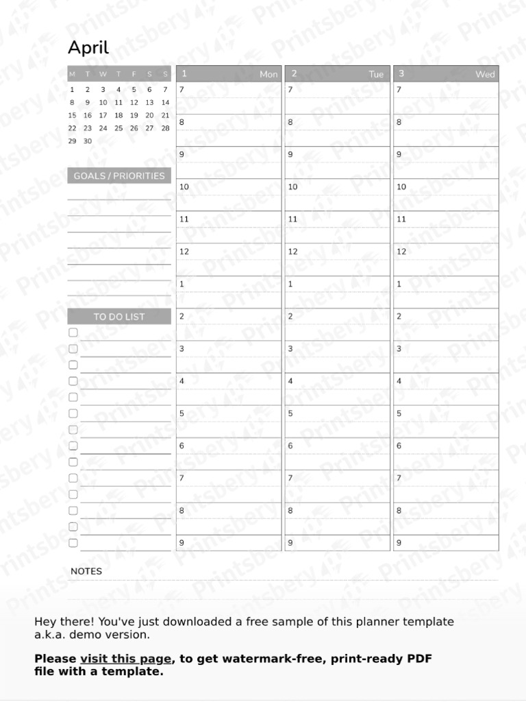 Two Page Vertical Weekly Planner-remarkable-Vertical | PDF