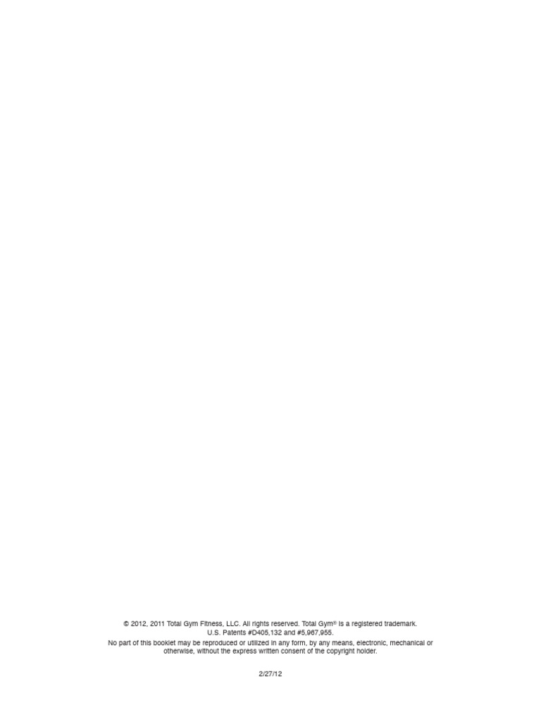 Totalgym 1500 Shaper Exercise Booklet | PDF | Physical Fitness ...