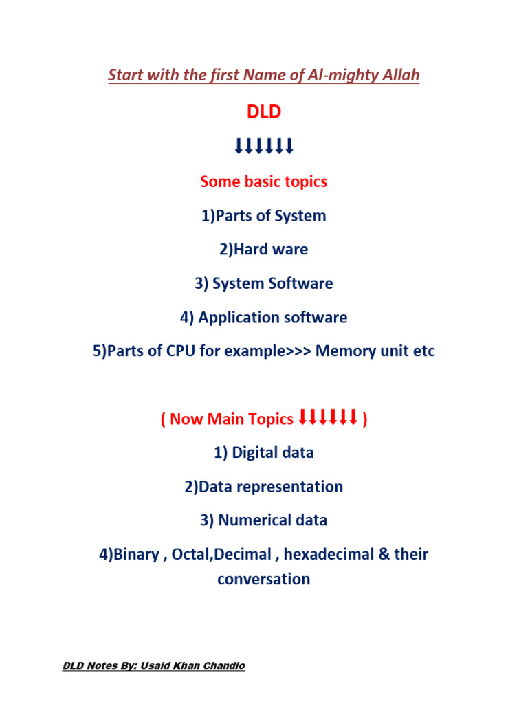 DLD NOTES | PDF | Computer Data Storage | Computer Hardware