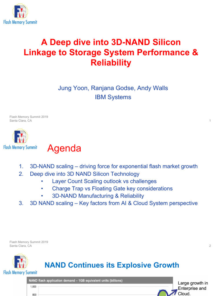 A Deep Dive Into 3D-NAND Silicon Linkage To Storage System Performance & Reliability | PDF ...