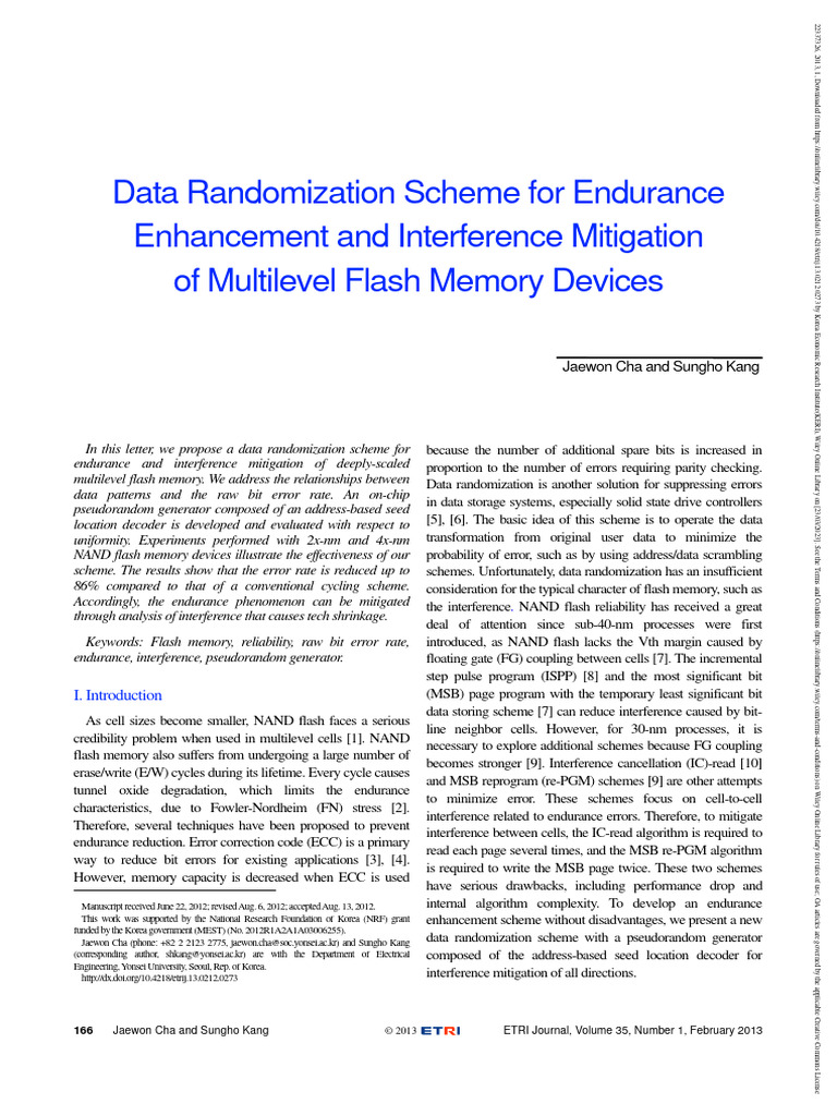 Flash Memory Error Reduction | PDF | Flash Memory | Variance