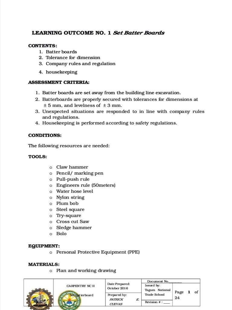 PDF Set Batter Board - Compress | PDF
