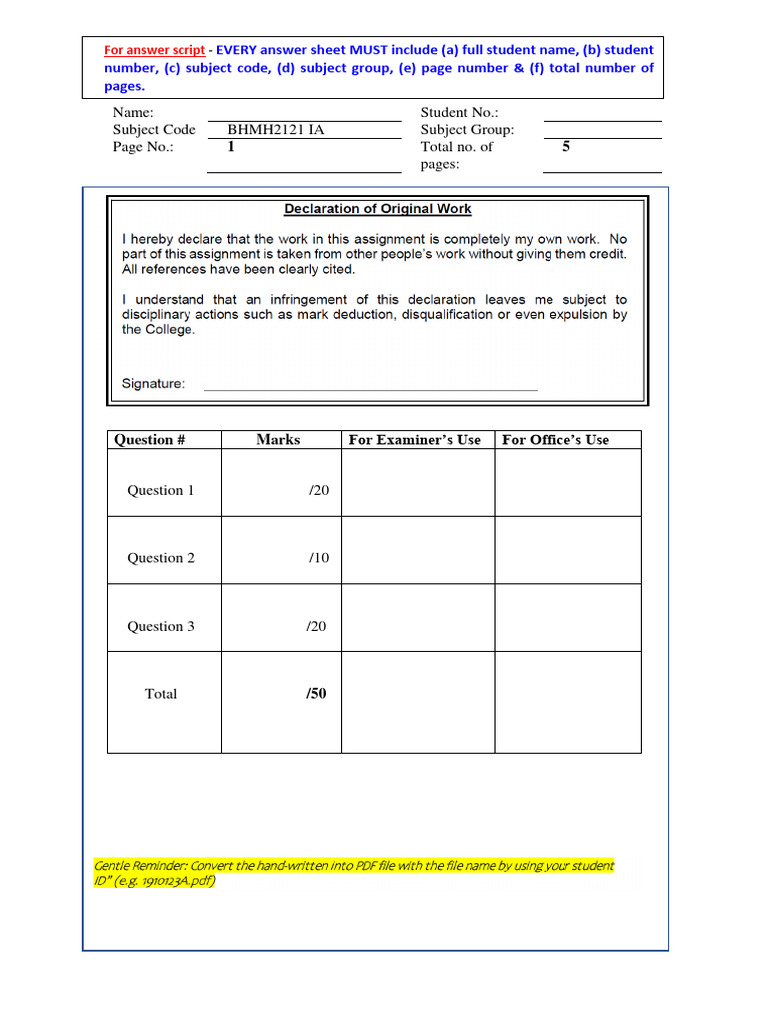 IA Answer Sheets Templates | PDF | Software | Computing