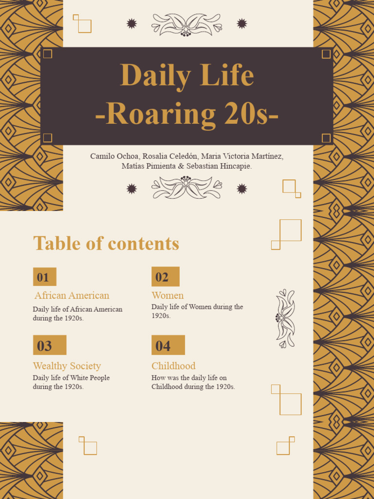 Daily Life - Roaring 20s | PDF | Harlem Renaissance | Roaring Twenties