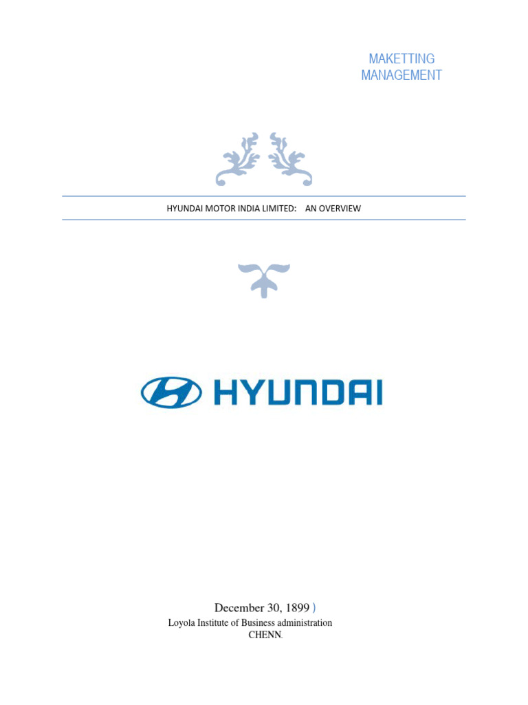 Hyundai Motors Marketing Strategies | PDF | Marketing | Motor Vehicle