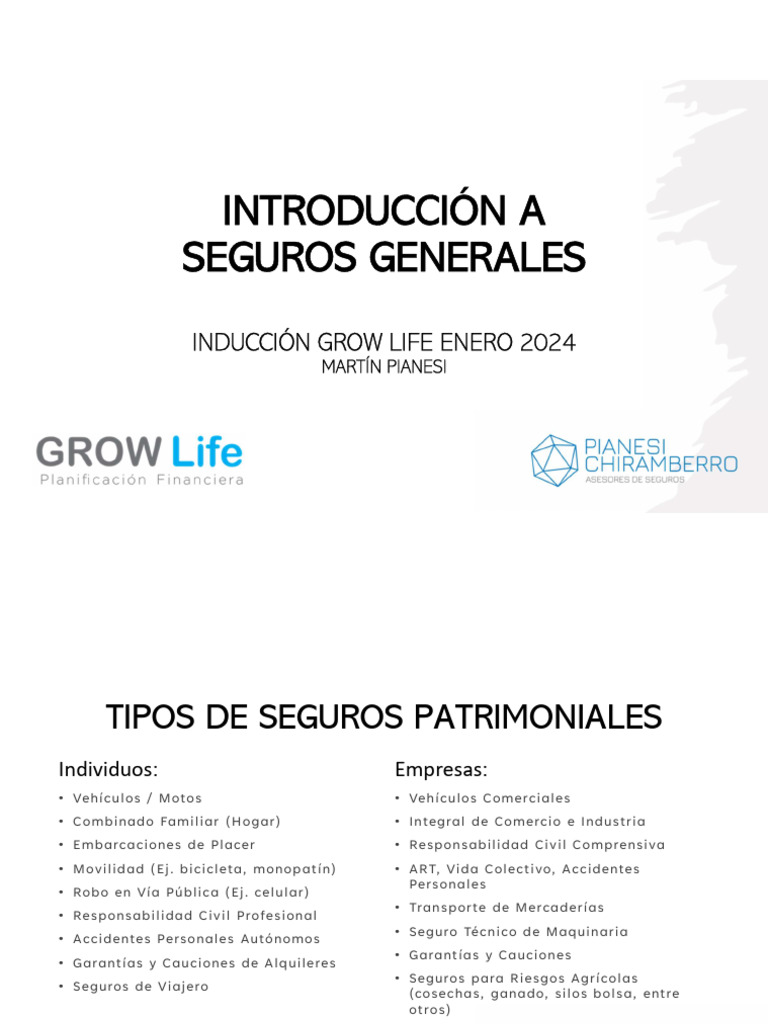 Seguros Generales | PDF | Seguro | Póliza de seguros