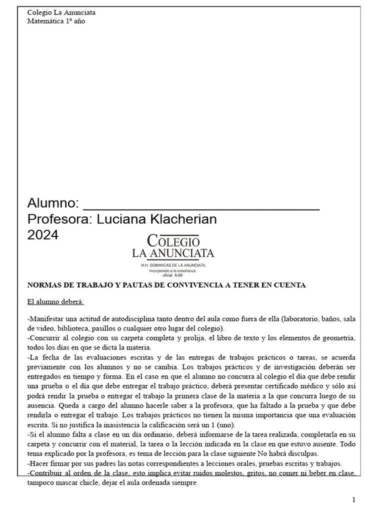 Matematica 1 - 2024 | PDF | Exponenciación | Multiplicación