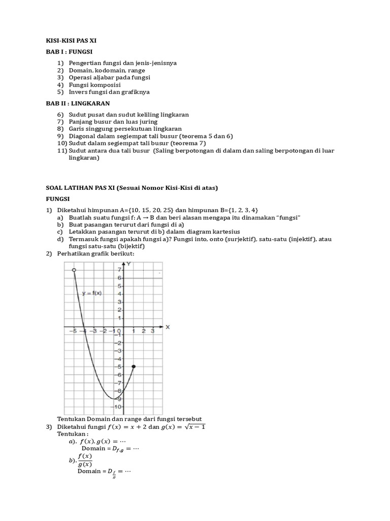 Latihan Soal Pas Xi | PDF
