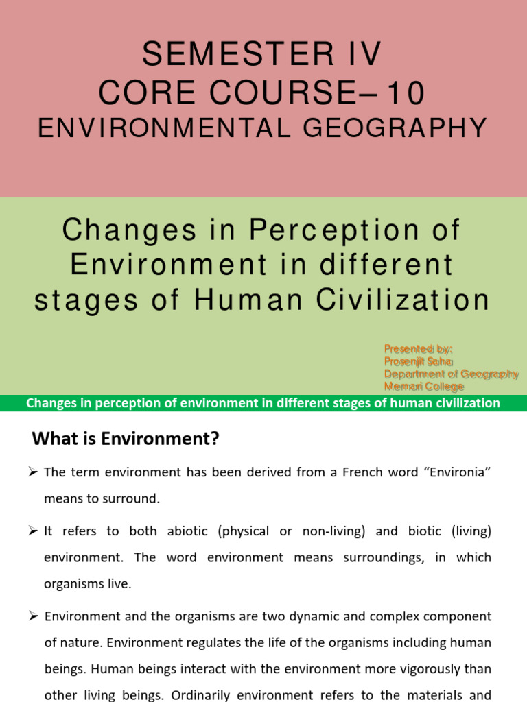 CC10 Theory 1.2changeinperceptionofenvironment | PDF | Natural Environment | Perception