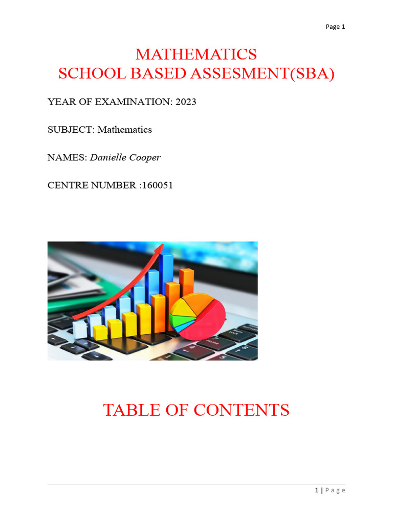 Math SBA | PDF | Mathematics | Data