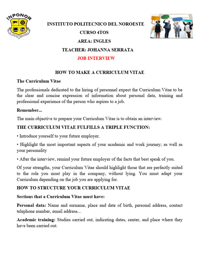 How To Make A Curriculum Vitae | PDF | Résumé
