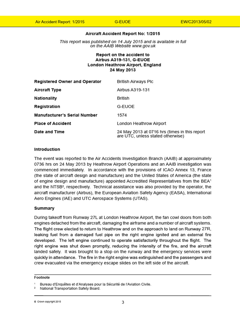 Fan cowl doors detach form aircraft london heathrow airport | PDF