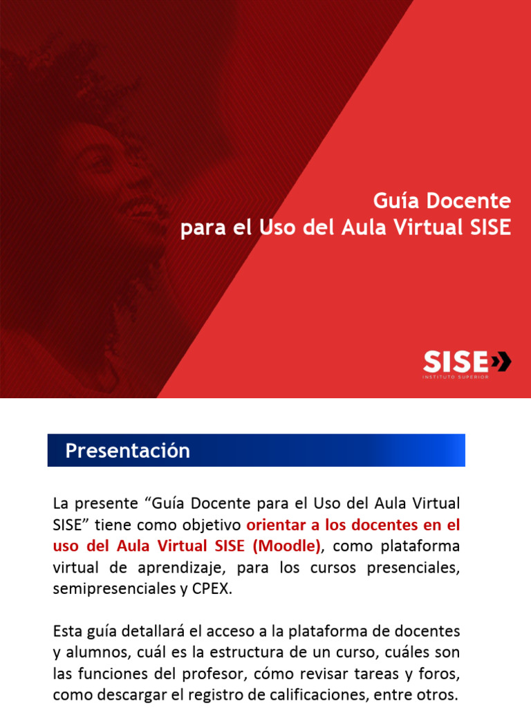 Guía de Uso del Aula Virtual SISE | PDF | Evaluación | Maestros