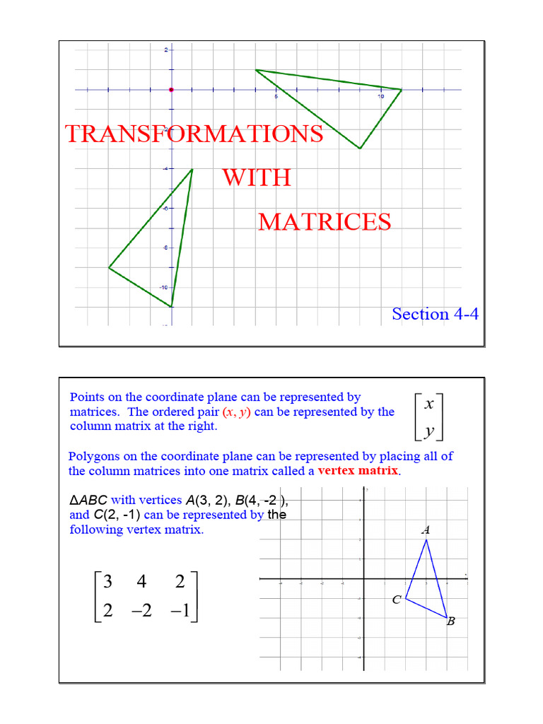 Matrix_Transform | PDF | Matrix (Mathematics) | Rectangle