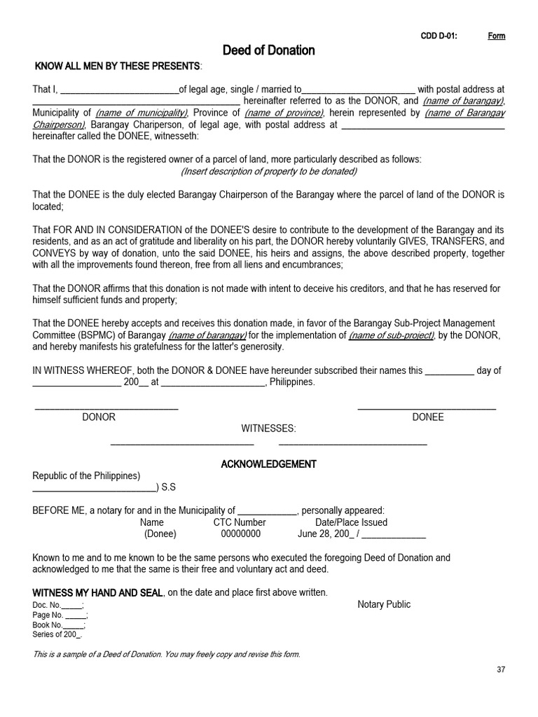 Compendium of CDD Forms and Tools-D (Version 04192016) | PDF | Water ...