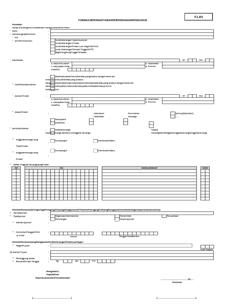 f103 Dan Surat Pernyataan | PDF