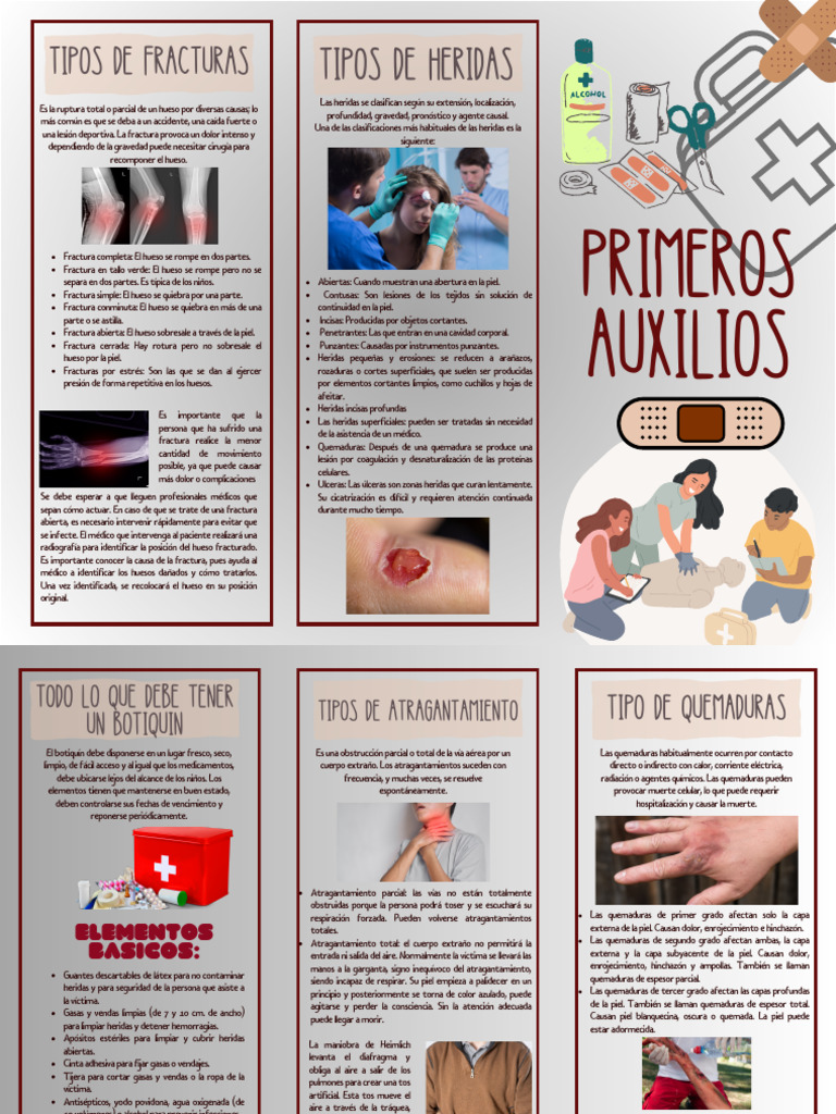 Triptico de Los Primeros Auxilios - 20240304 - 204120 - 0000 | PDF | Herida | Quemar