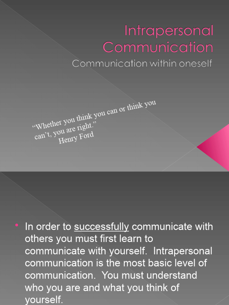 Intrapersonal Notes (1) | PDF | Psychological Theories | Mental Processes