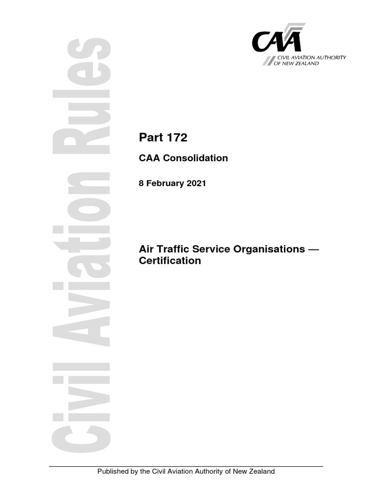 Part 172 Consolidation | PDF | Air Traffic Control | Instrument Flight ...
