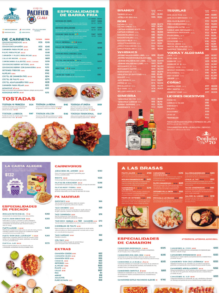Menu Muchacho Alegre | PDF
