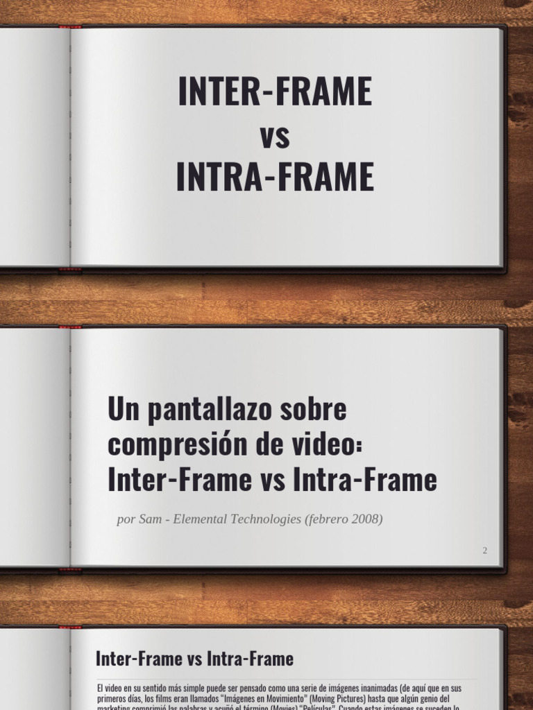 Inter Frame vs Intra Frame | PDF | Compresión de datos | Vídeo