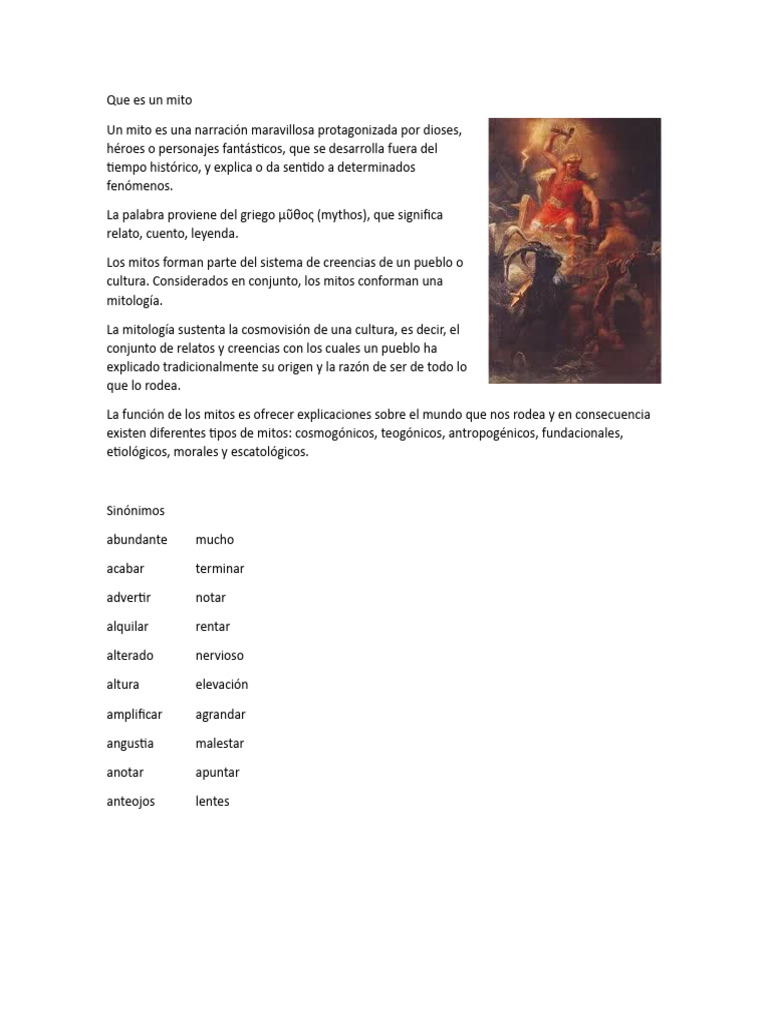 Que es un mito | PDF