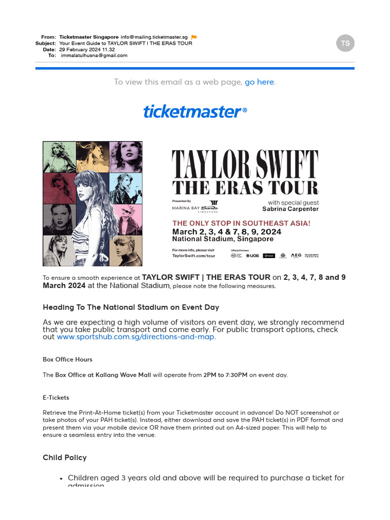 Your Event Guide To TAYLOR SWIFT THE ERAS TOUR | PDF | Camera