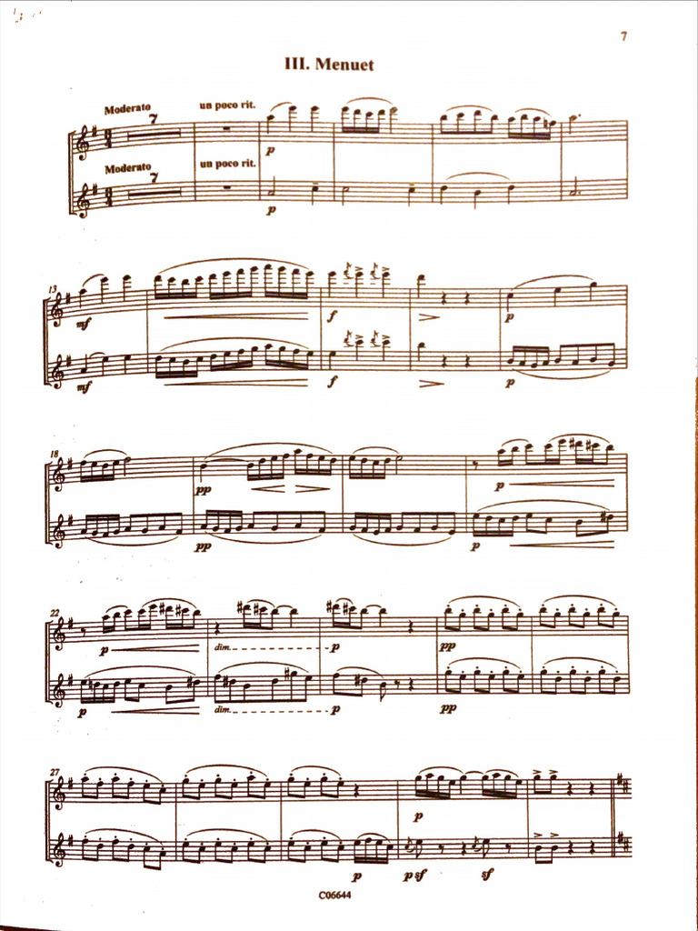 Debussy - Petite Suite. III Menuet | PDF