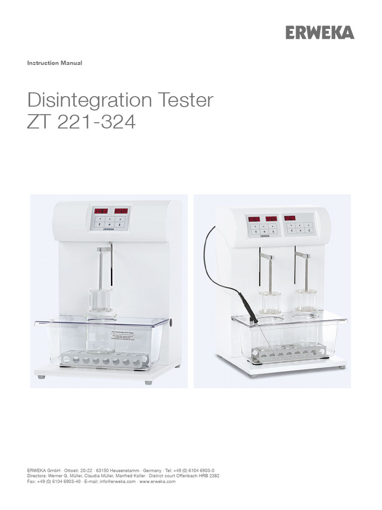 Máy TH Rã Disintegration Tester ZT 221 324 Erweka For The ...
