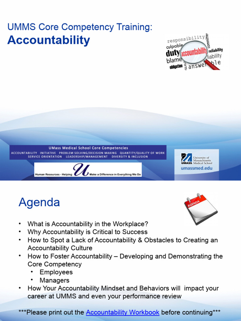 Umms Core Competency Training - Accountability | PDF | Leadership ...