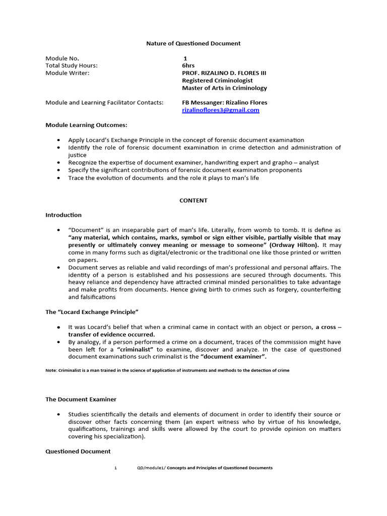 Questioned Document Reviewer | PDF | Pen | Forensic Science