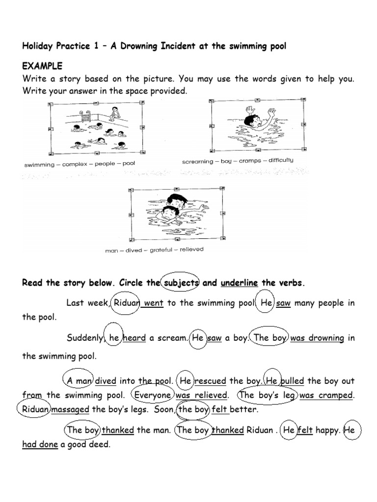 Headstart UPSR Holiday Writing Practice | PDF | Swimming