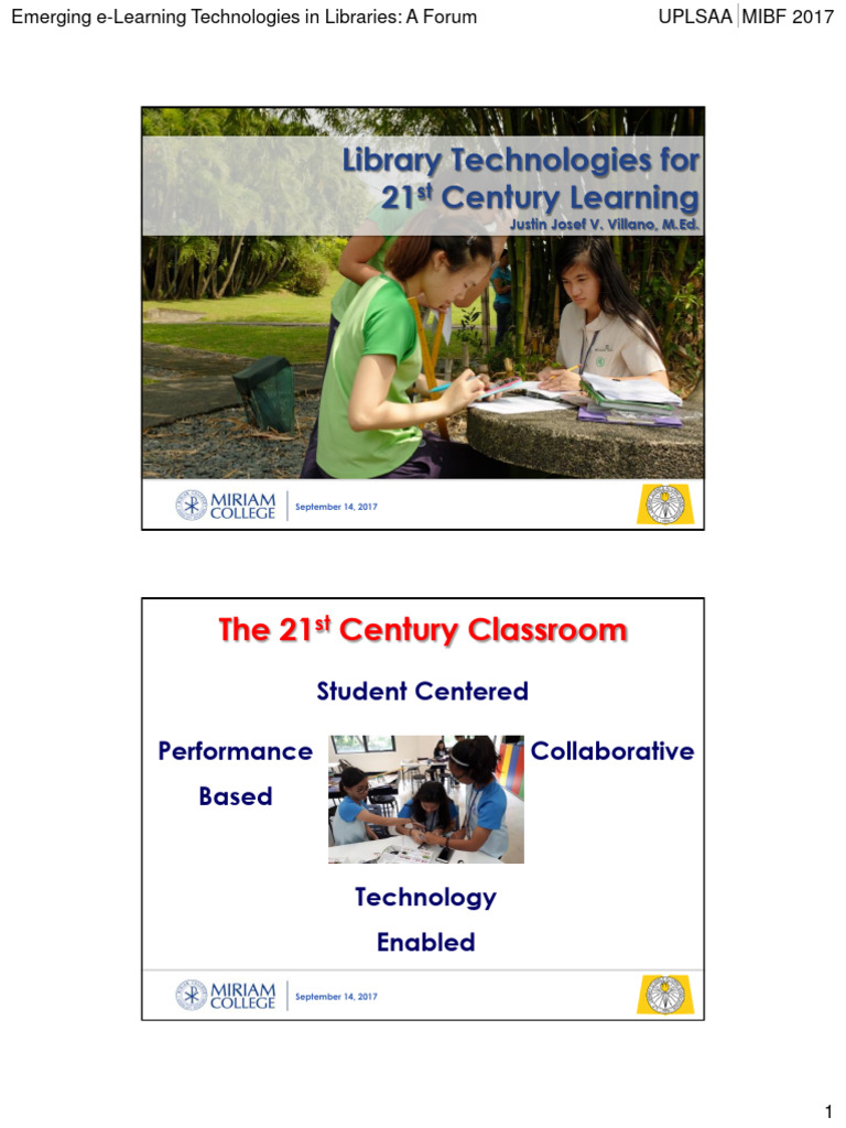 e-Learning Tech in 21st Century Libraries | PDF | Educational ...