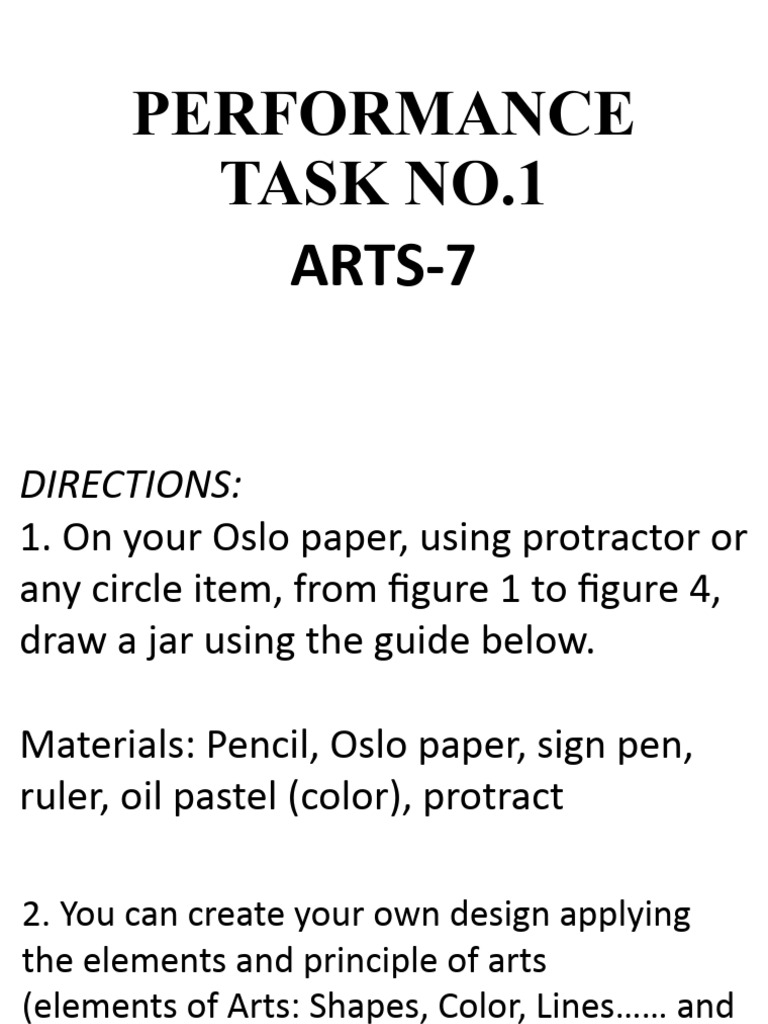 Performance Task No. 1 in Arts | PDF