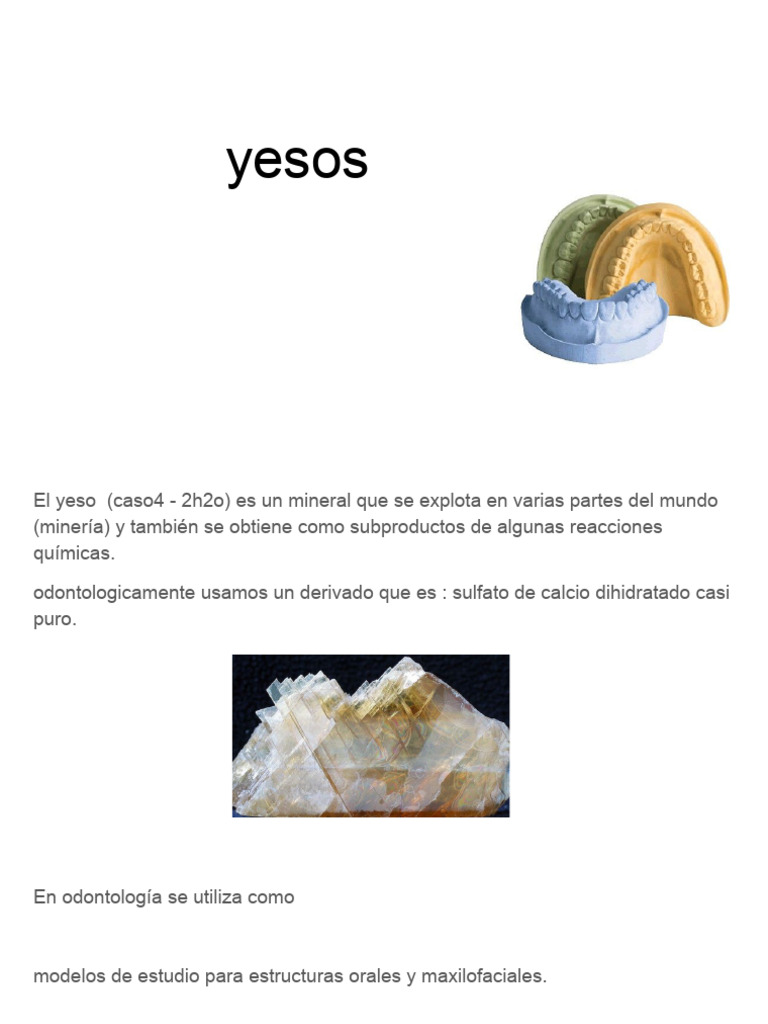 Yesos | PDF | Yeso | Química
