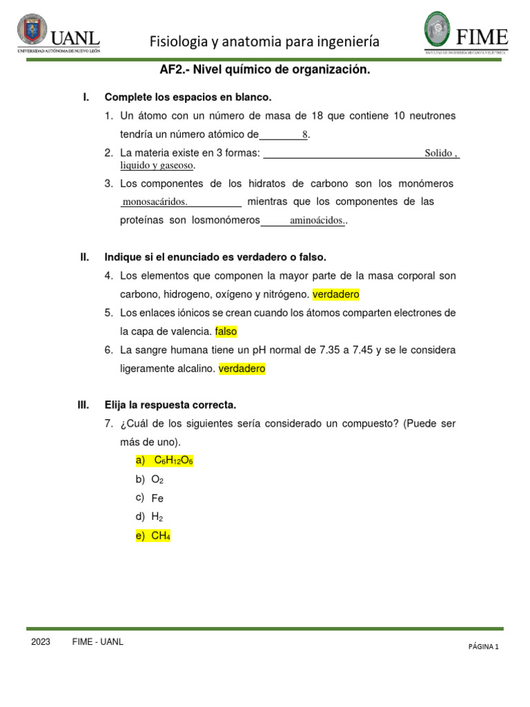 AF2. Nivel Quimico | PDF | Ácido | Hidrógeno