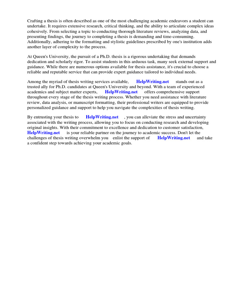 Queens University PHD Thesis Template | PDF | Thesis | Doctor Of Philosophy Queens University PHD Thesis Template | PDF | Thesis | Doctor Of Philosophy