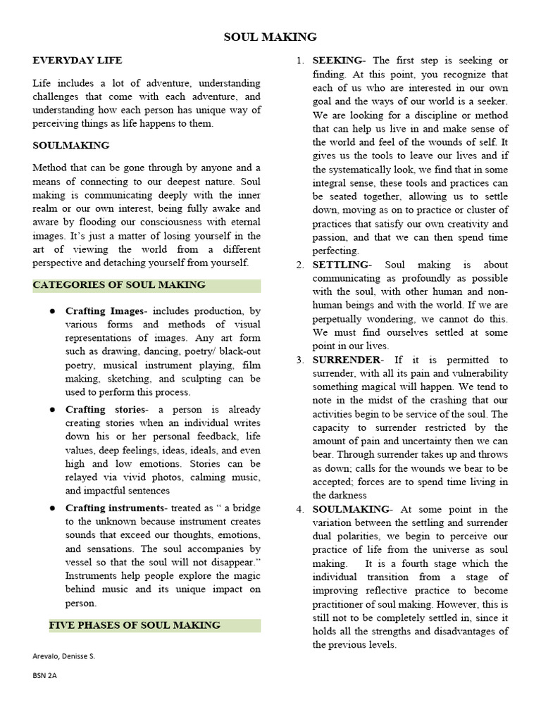 Soul Making | PDF
