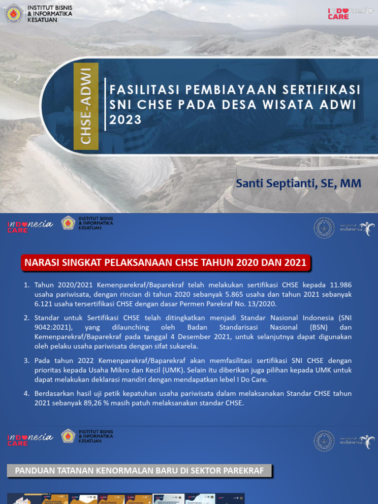 Sesi-9 SNI CHSE DESA WISATA | PDF