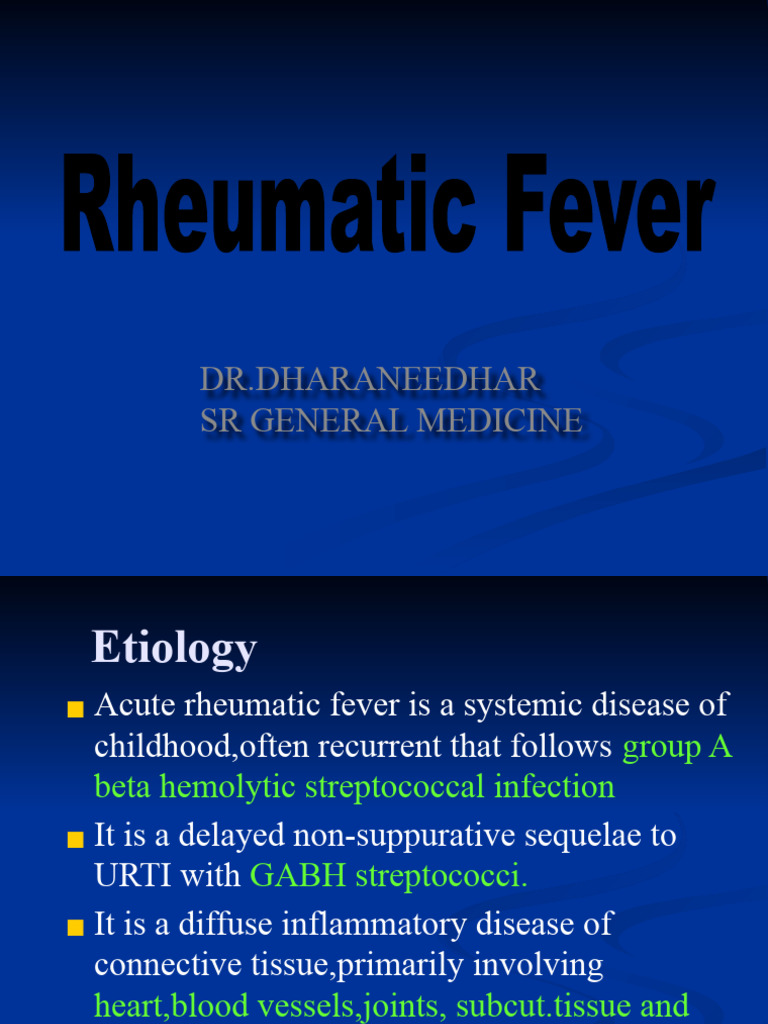 Rheumatic Fever | PDF | Streptococcus | Immunology