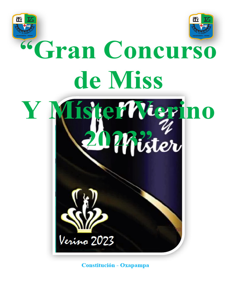 Bases Miss Mister Verino. | PDF